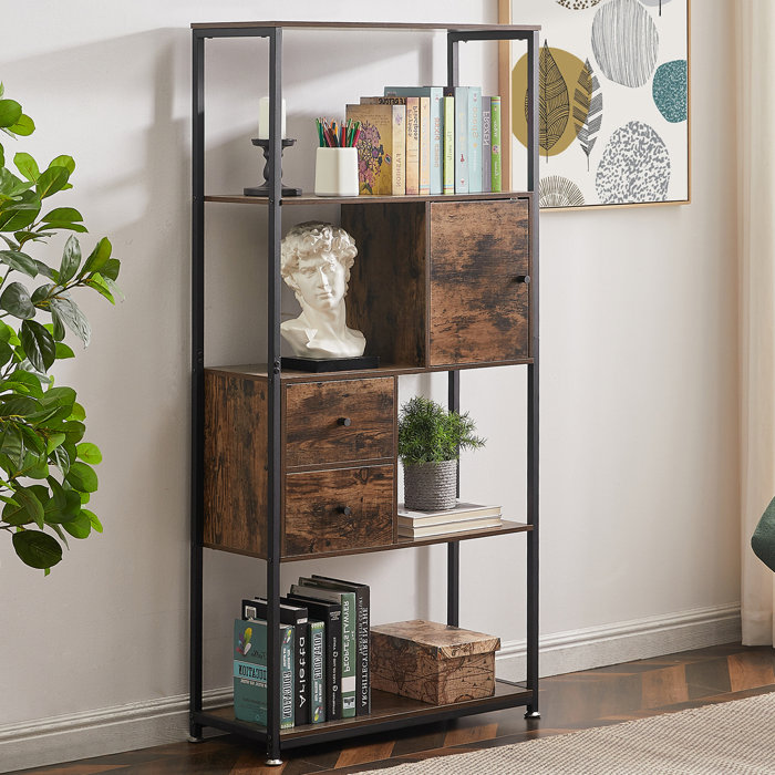 17 Stories Mullica 31" W Steel Standard Bookcase & Reviews | Wayfair